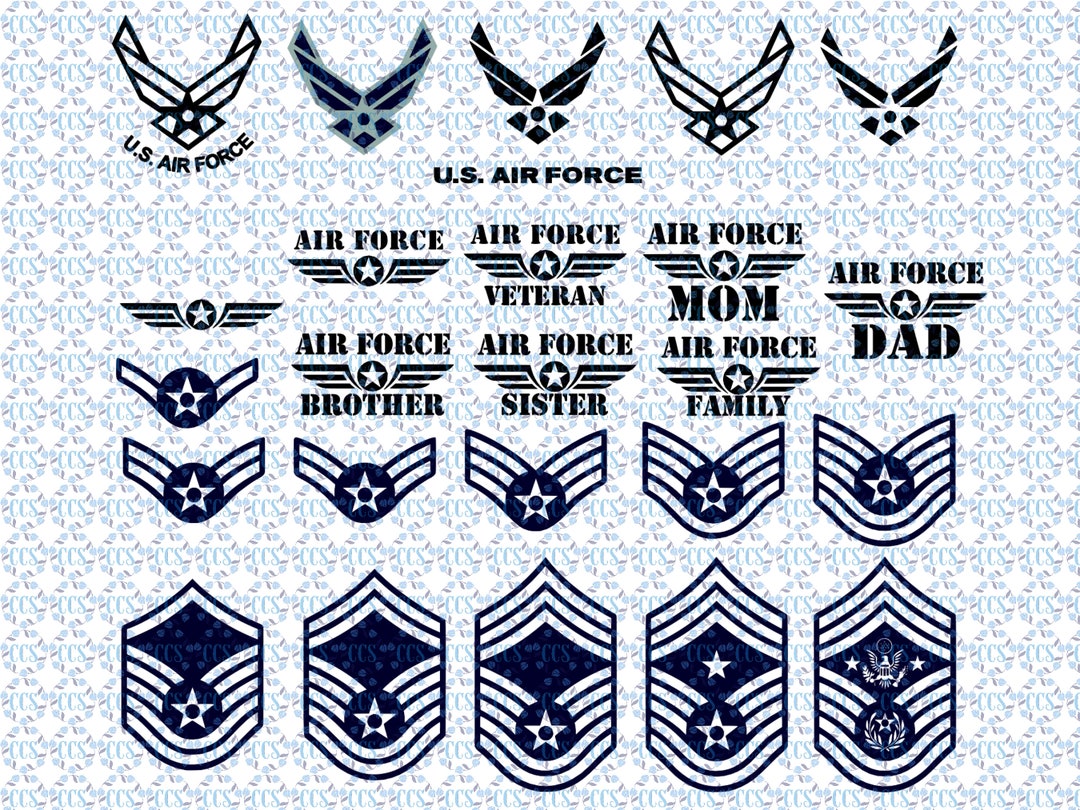 Download Air Force Family SVG / ASAF Ranks / Logos - Etsy