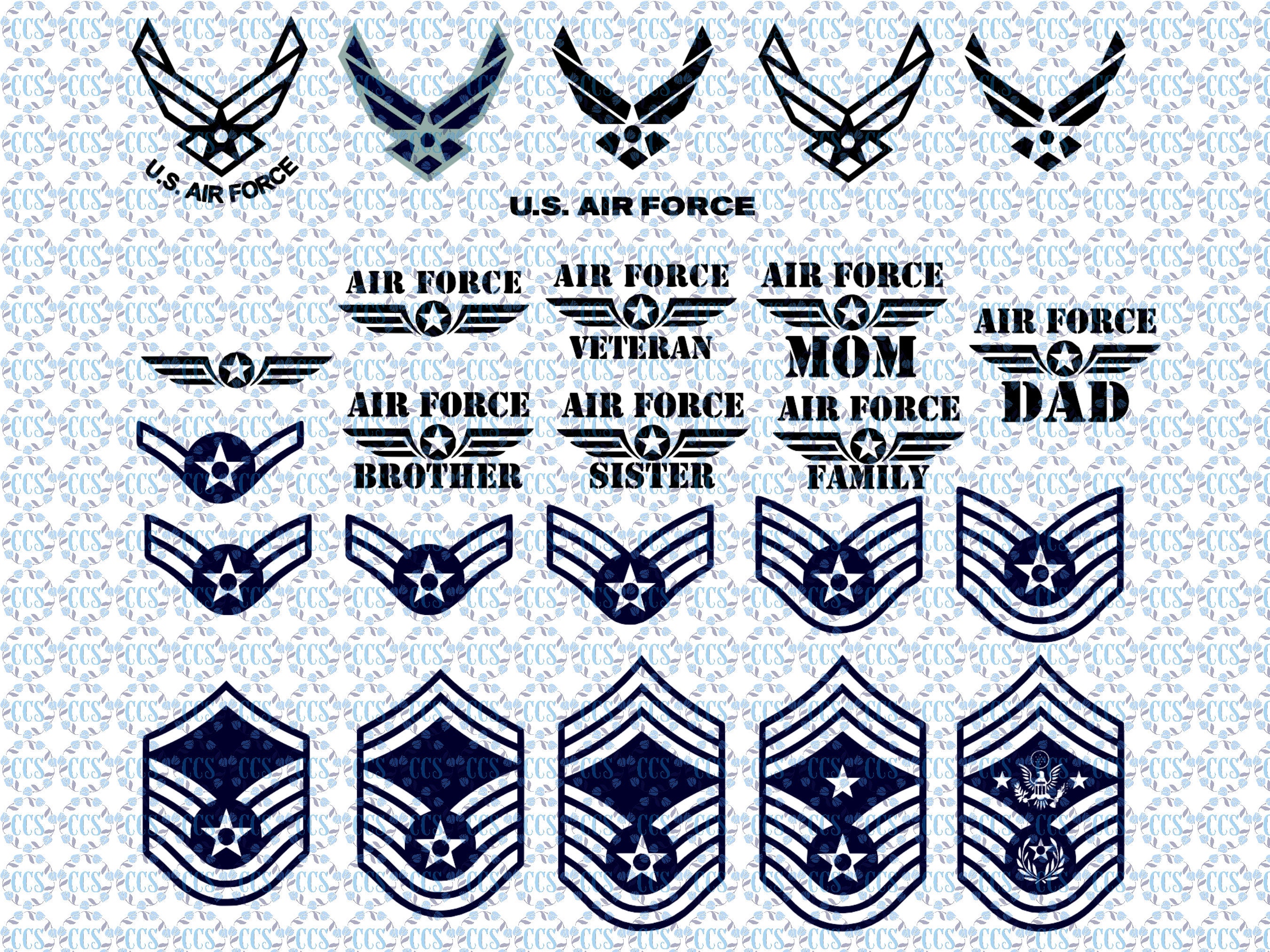 Download Air Force Family SVG / ASAF Ranks / Logos - Etsy