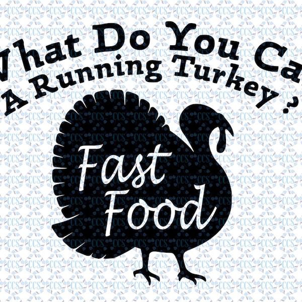 Funny Turkeys Running Svg - Etsy