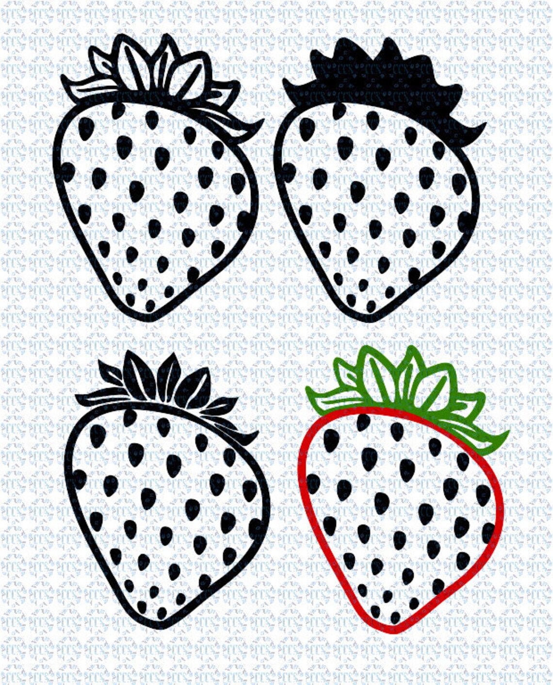 Download Strawberry SVG Bundle / Monogram - Etsy