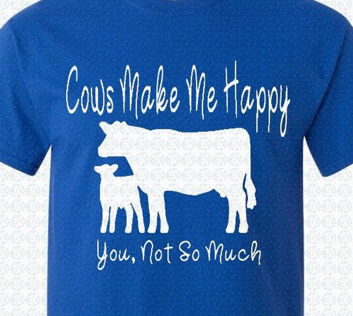 Download Funny Cow Svg Farm Cow Cow Gift Cows Make Me Happy - Etsy