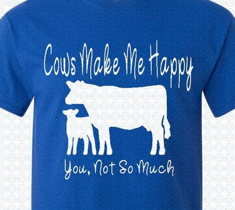 Download Funny Cow Svg, Farm Cow, Cow Gift, Cows Make Me Happy - Etsy
