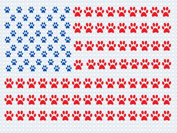 Download Paws SVG / Patriotic Paw Print Flag | Etsy