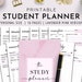 Personal, Student Planner Printable , Study Planner, School Planner ...