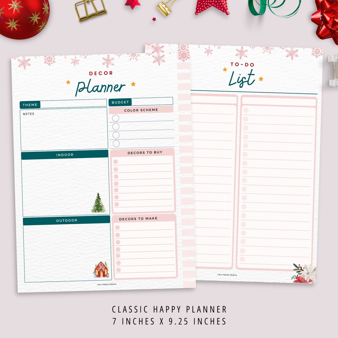 Classic HP Christmas Planner, Holiday Planner, Gift Planner, Christmas ...