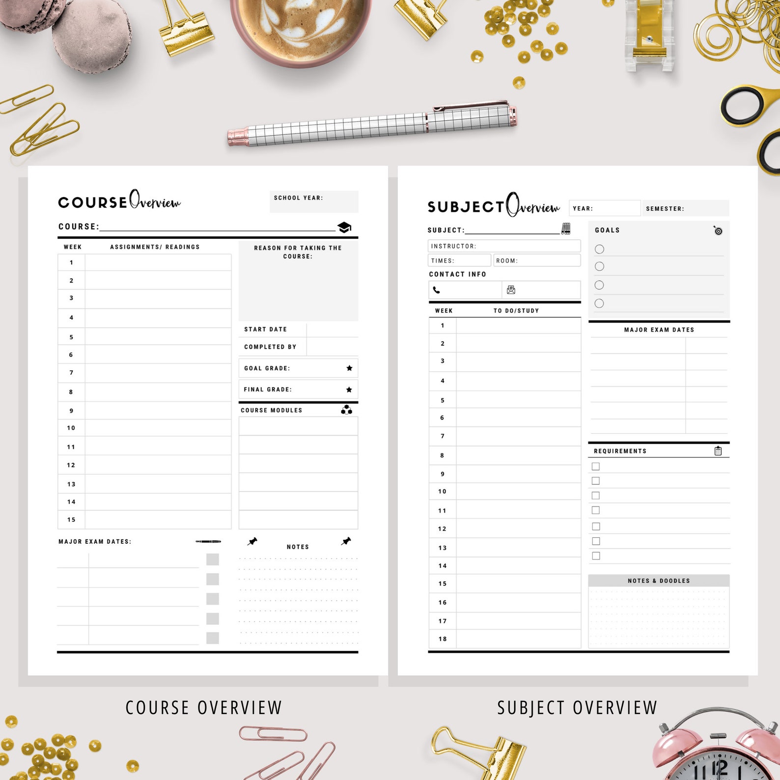 A4 Student Planner Printable Study Planner School Planner | Etsy