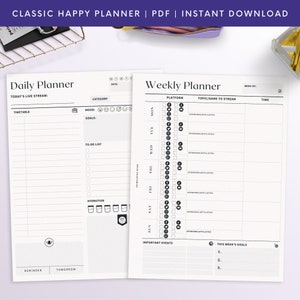 Classic HP Live Stream Planner, Live Streaming Planner, Streamer ...