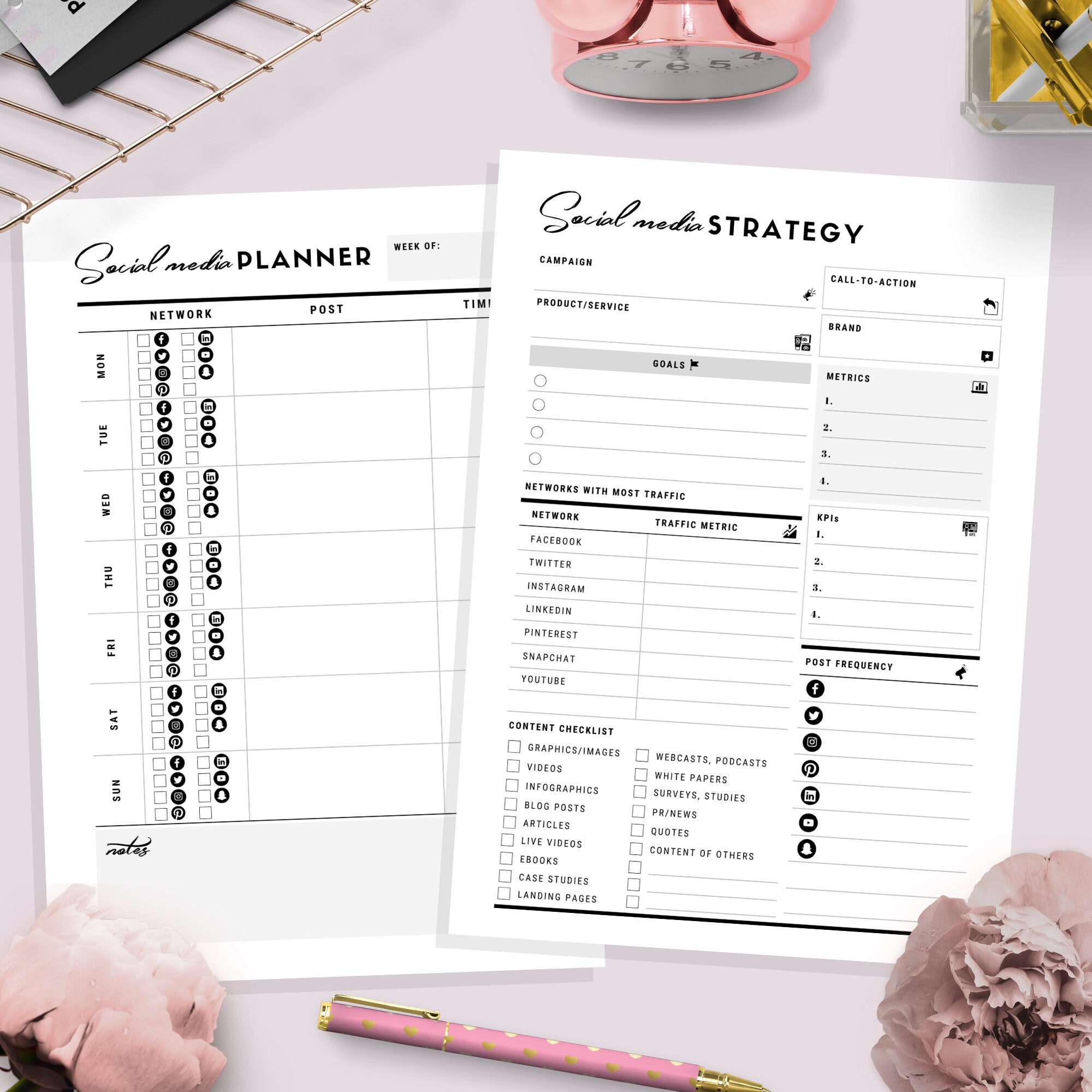 A4 Marketing Campaign Planner 33 Pages 2022 Marketing - Etsy