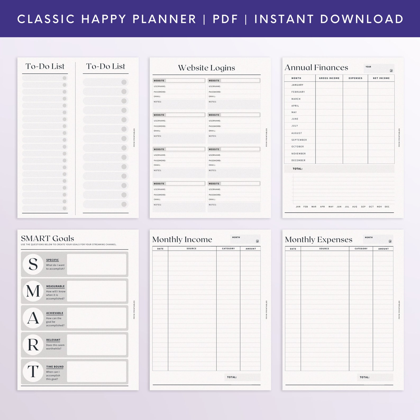 Classic HP Live Stream Planner, Live Streaming Planner, Streamer ...