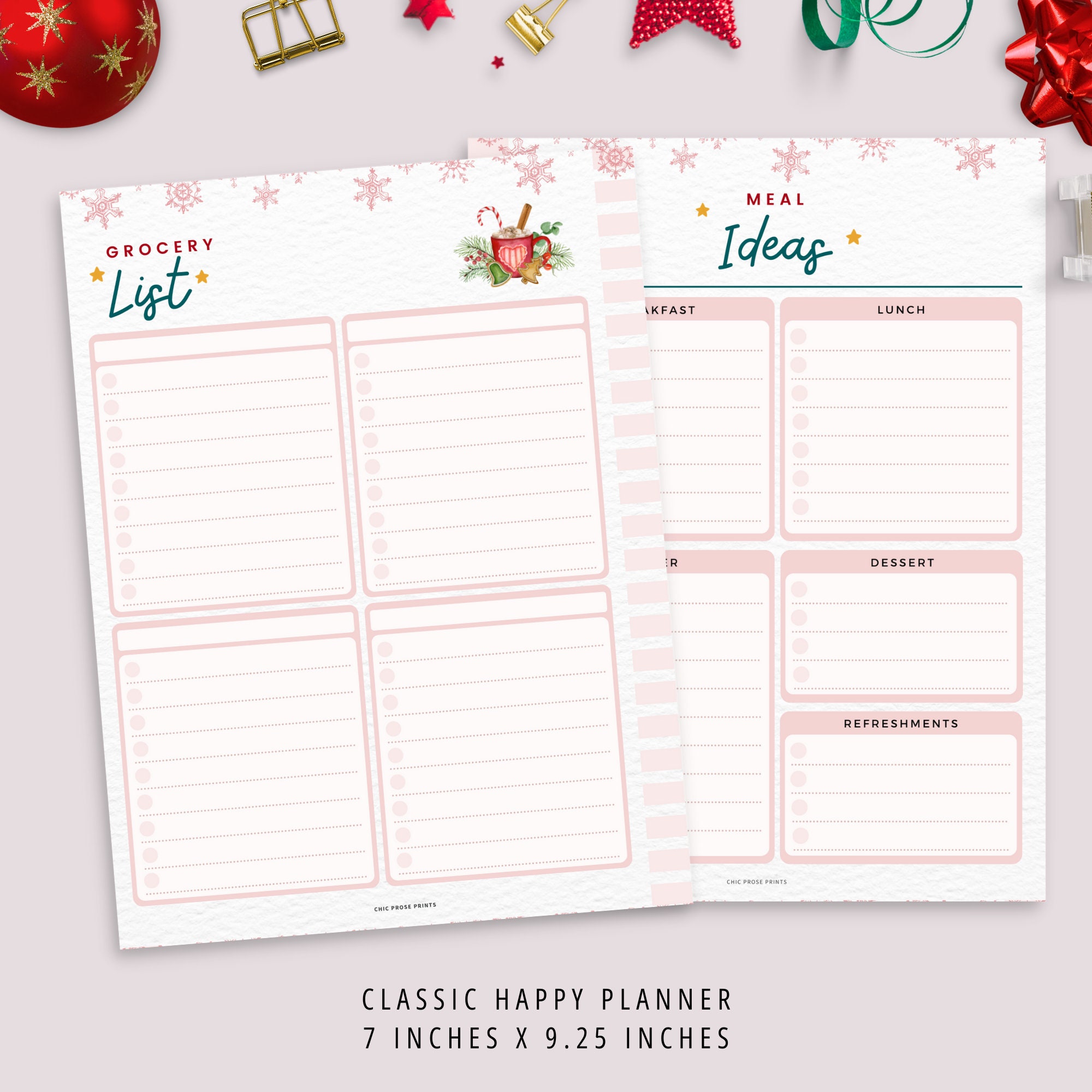Classic HP Christmas Planner, Holiday Planner, Gift Planner, Christmas ...