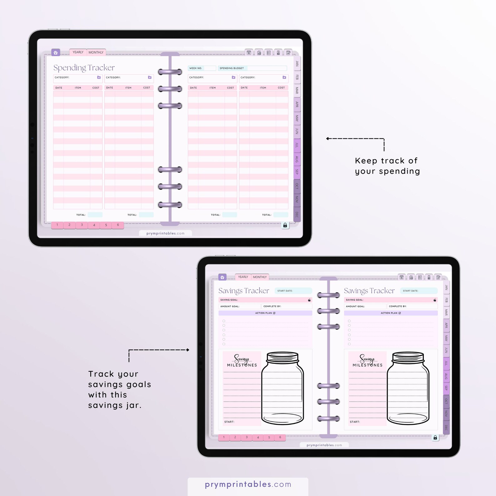 Digital Budget Planner Undated, Undated Finance Planner, Digital ...
