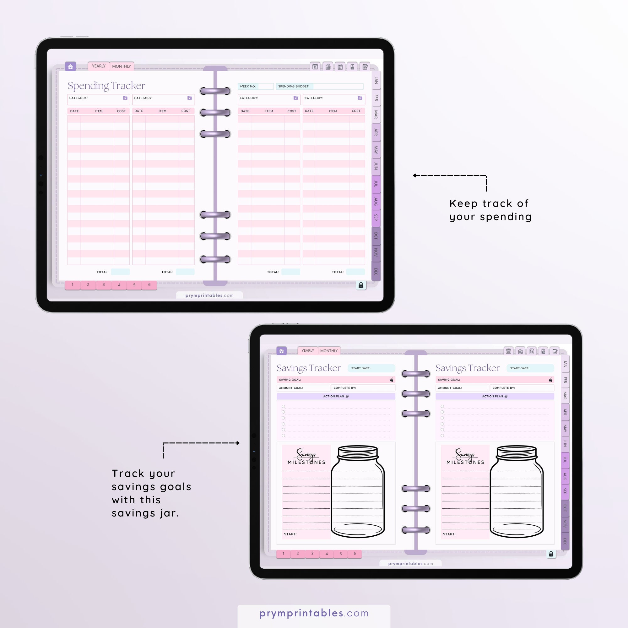 Digital Budget Planner Undated, Undated Finance Planner, Digital ...
