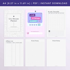 2024 Live Stream Planner, Live Streaming Planner, Streamer Planner ...