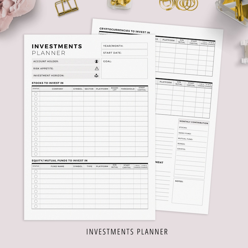Investments Tracker, Investment Planner, Investments Portfolio Tracker ...