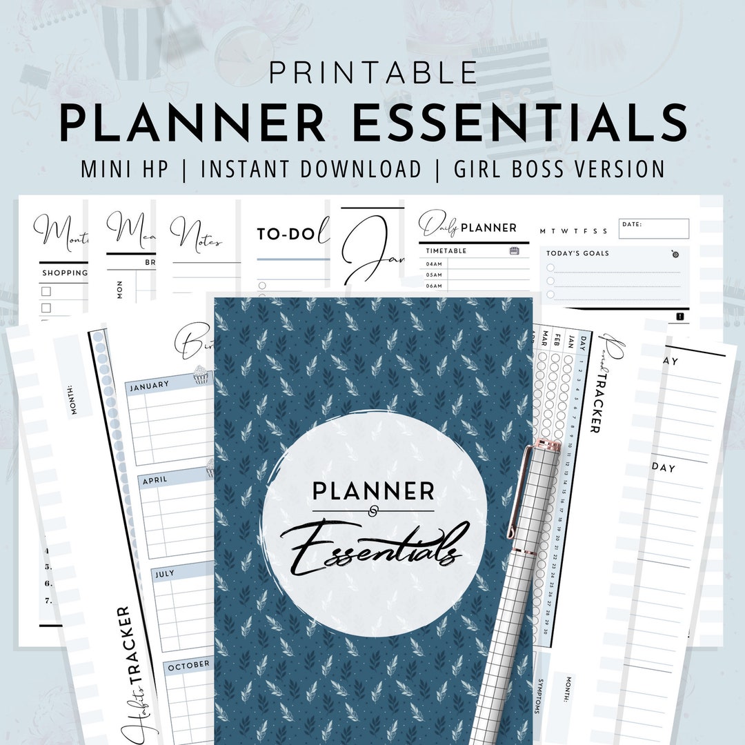 Mini HP, Planner Essentials, Planner Bundle, Daily Planner, Weekly ...