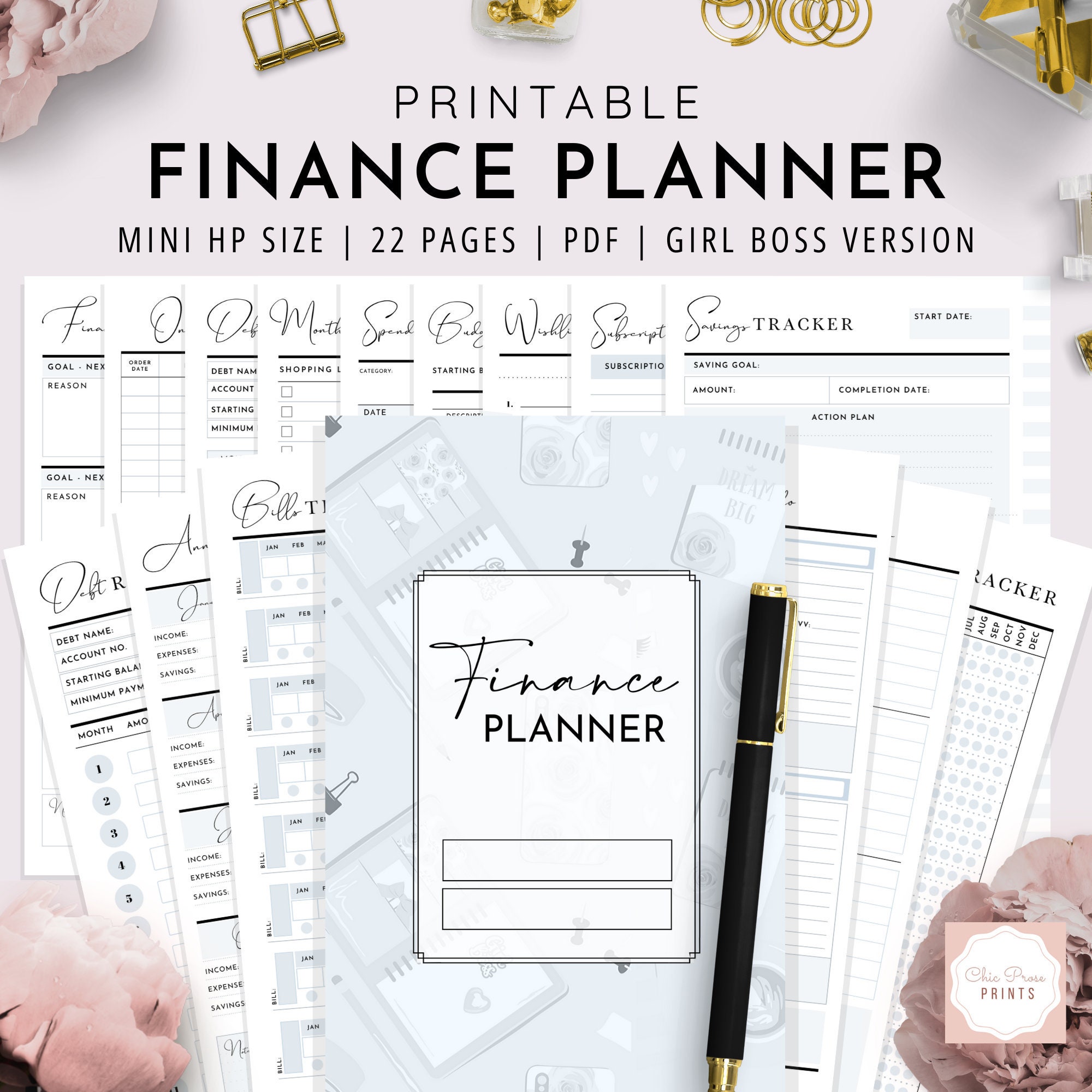 Paper & Party Supplies Calendars & Planners Printable Finance Planner ...