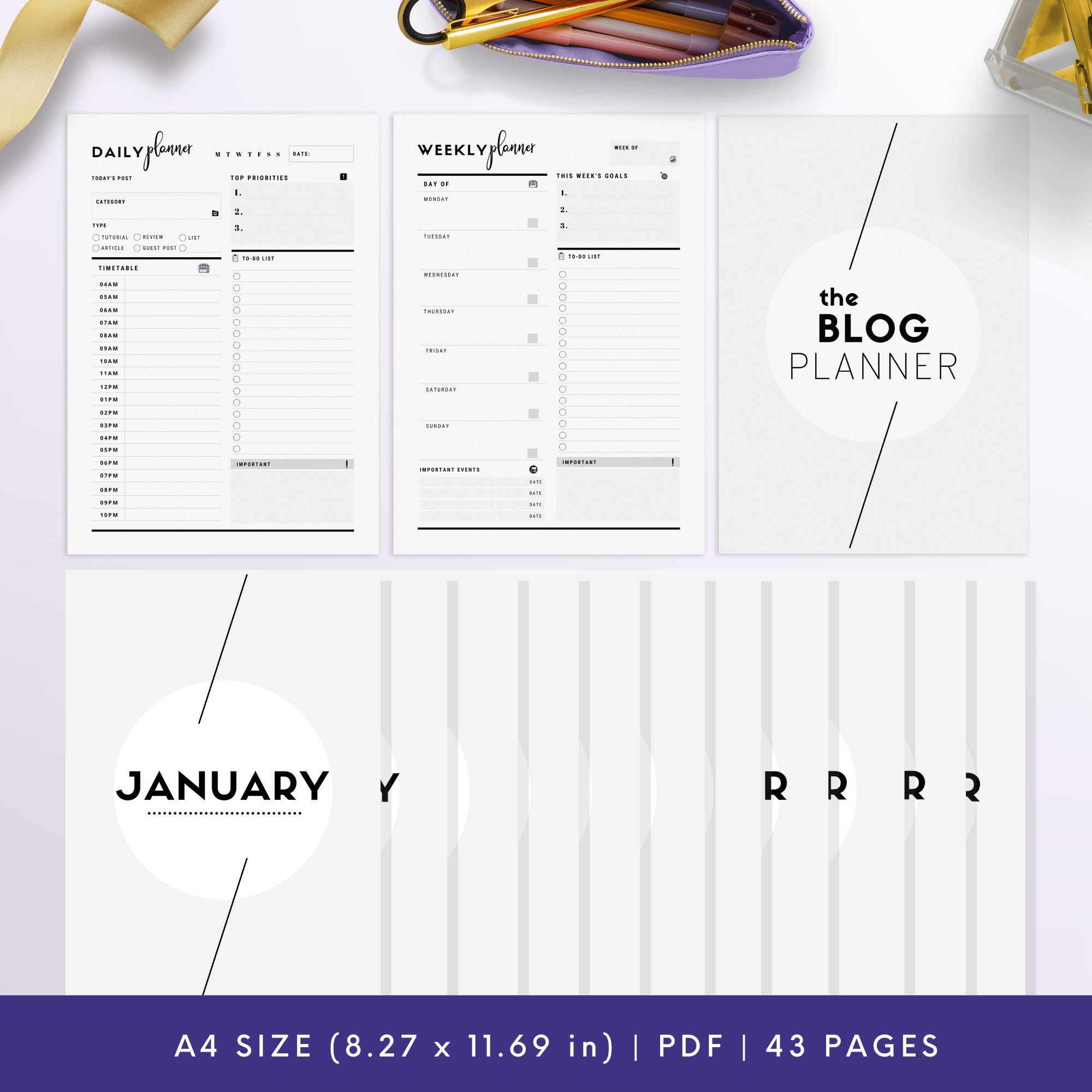 A4 Ultimate Blog Planner Blogging Kit Blogger Kit - Etsy