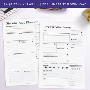 2026 Live Stream Planner, Live Streaming Planner, Streamer Planner ...
