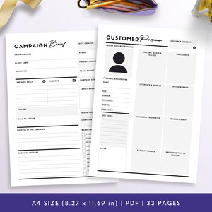 A4, Marketing Campaign Planner, 33 Pages, 2022 Marketing Strategy ...