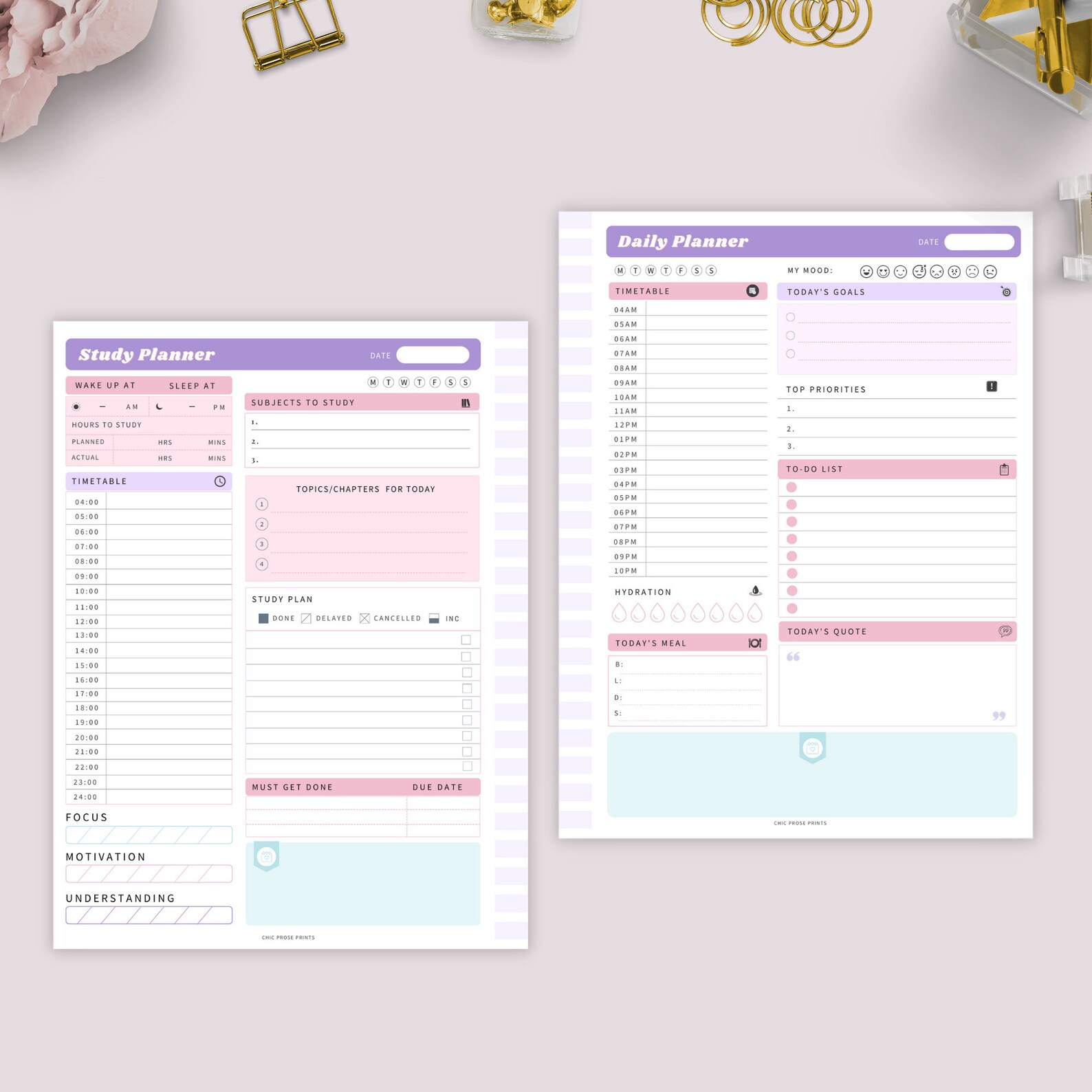 Classic HP Cute Student Planner, Study Planner for College, School ...