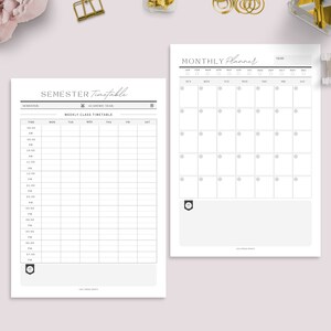 Minimalist Student Planner Study Planner for College School - Etsy