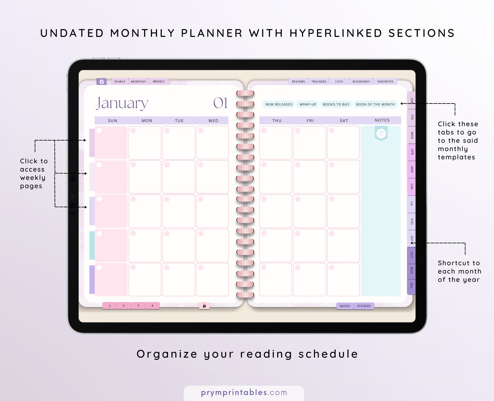 Digital Reading Journal, Digital Reading Planner, Reading Tracker ...