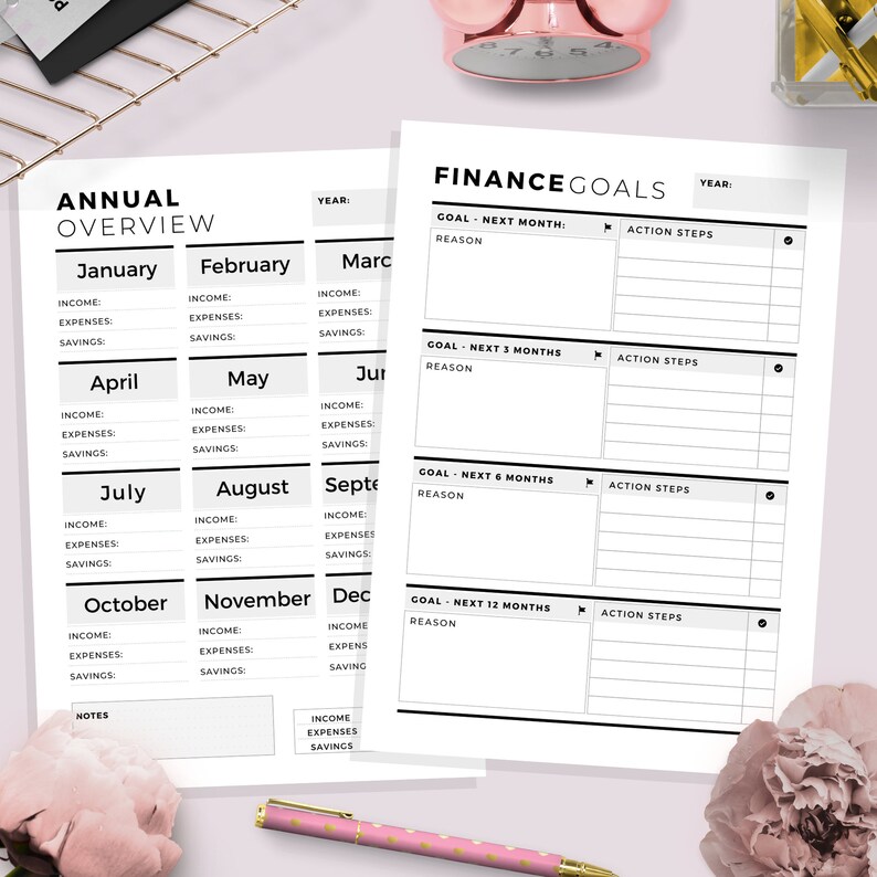 Budget Planner Printable Finance Tracker Finance Planner - Etsy