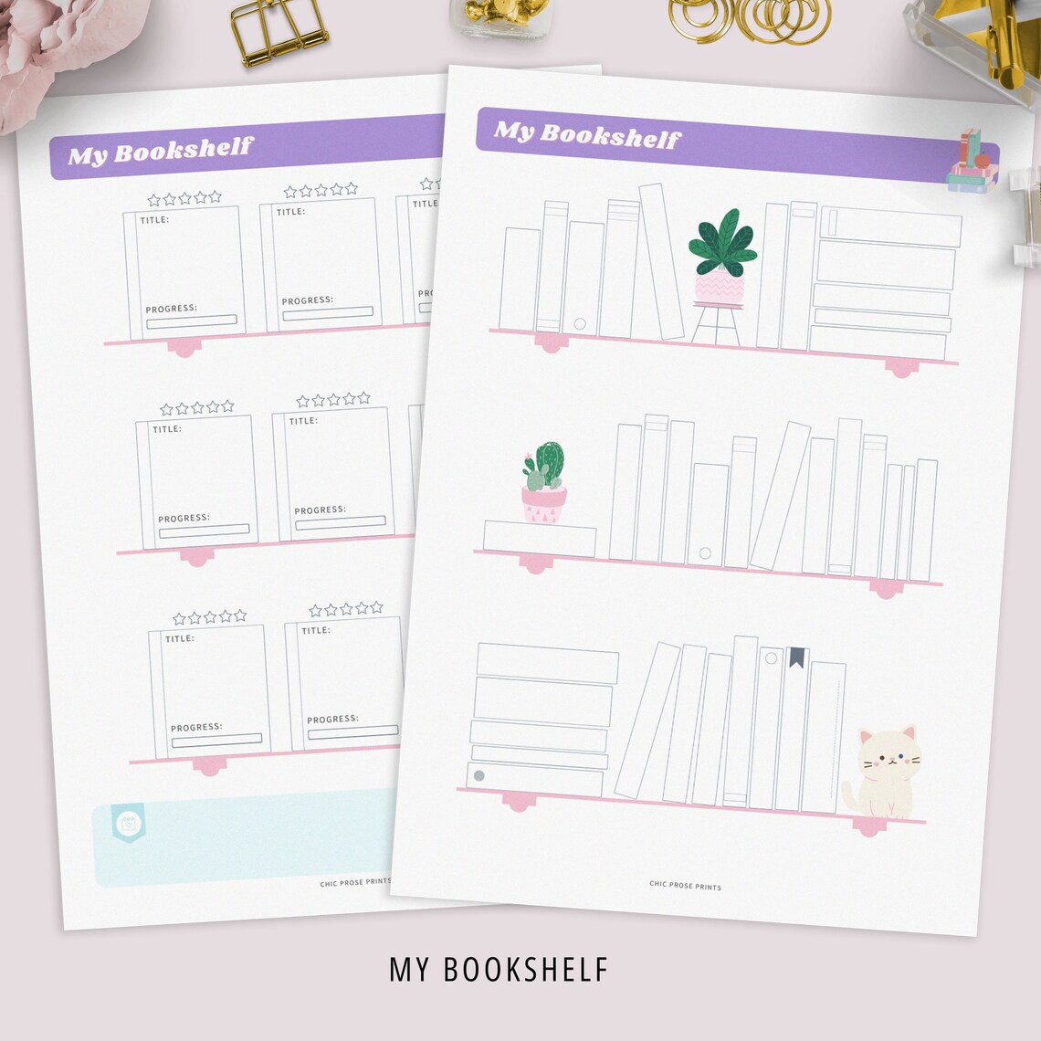 Cute Reading Planner, Reading Tracker, Book Lovers Planner, Book ...