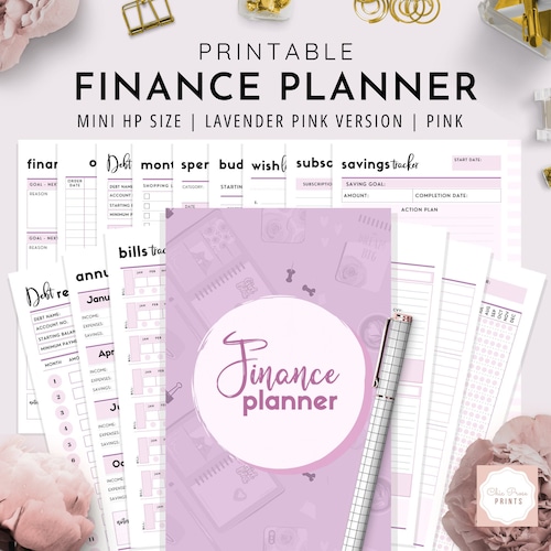 Mini HP Printable Finance Planner Lavender Pink Version - Etsy