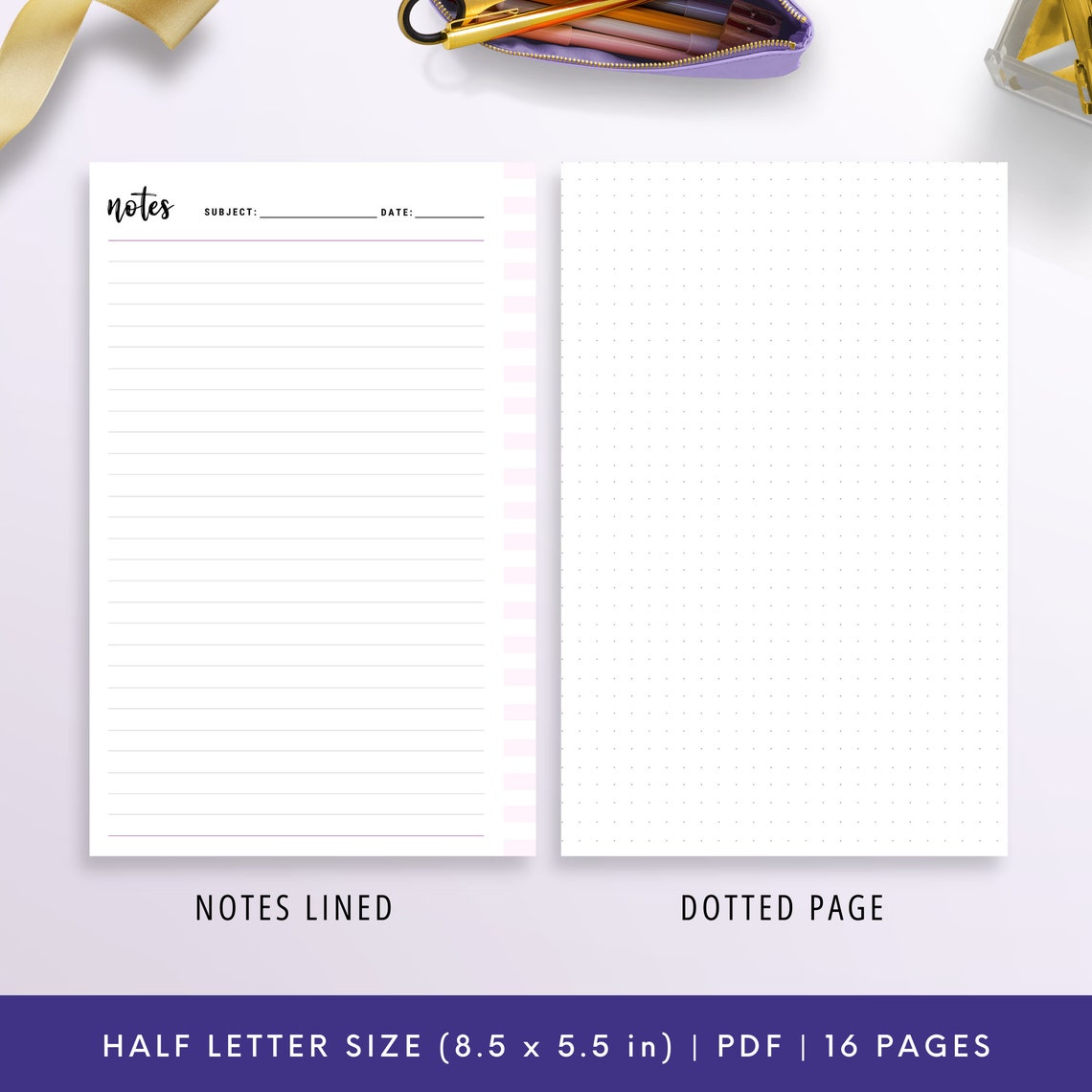 Half Letter, Student Planner Printable , Study Planner, School Planner ...