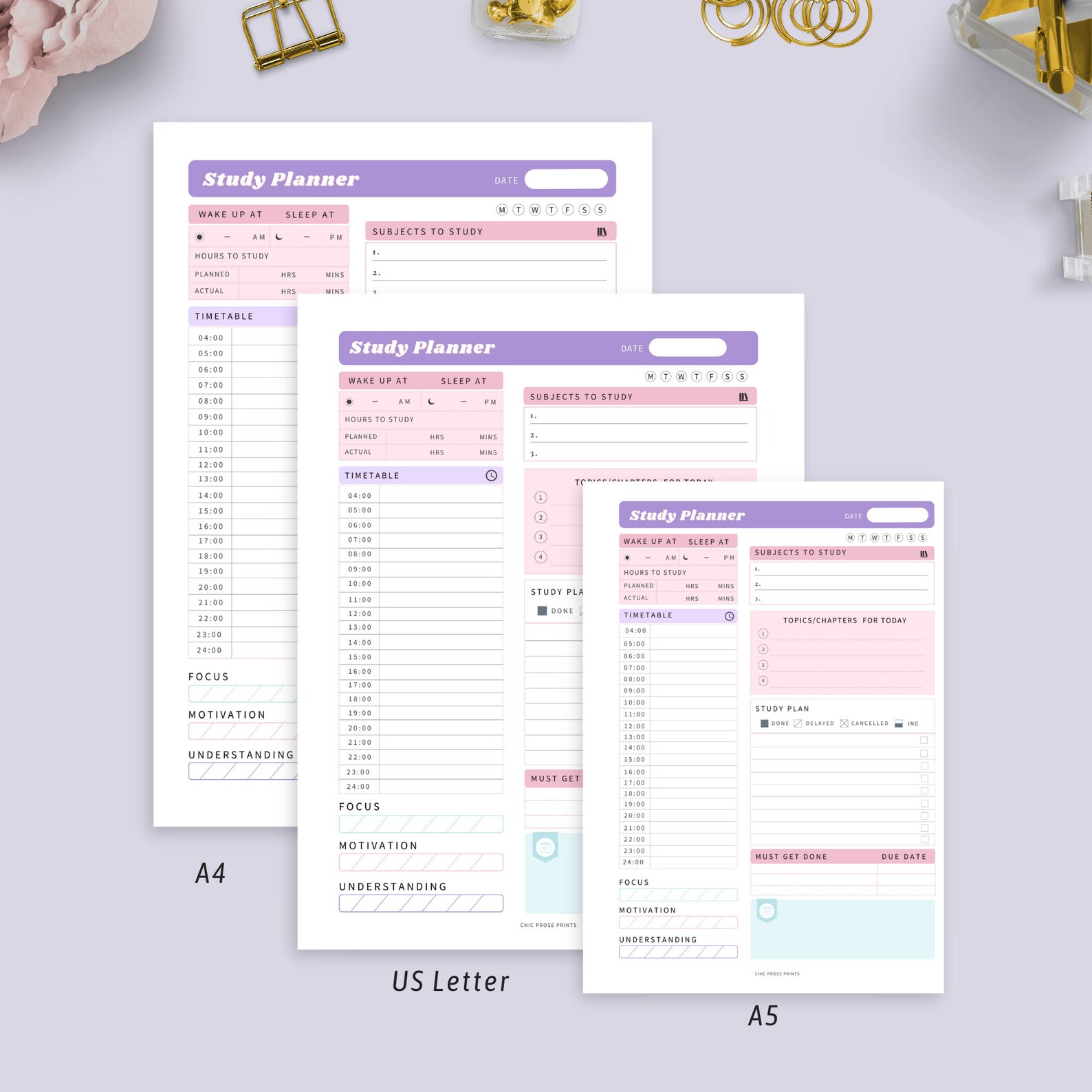 Cute Student Planner, Study Planner for College, School Planner ...