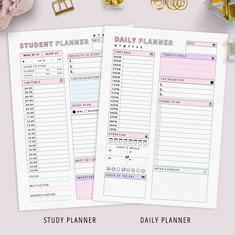 Student Planner Printable Study Planner School Planner - Etsy