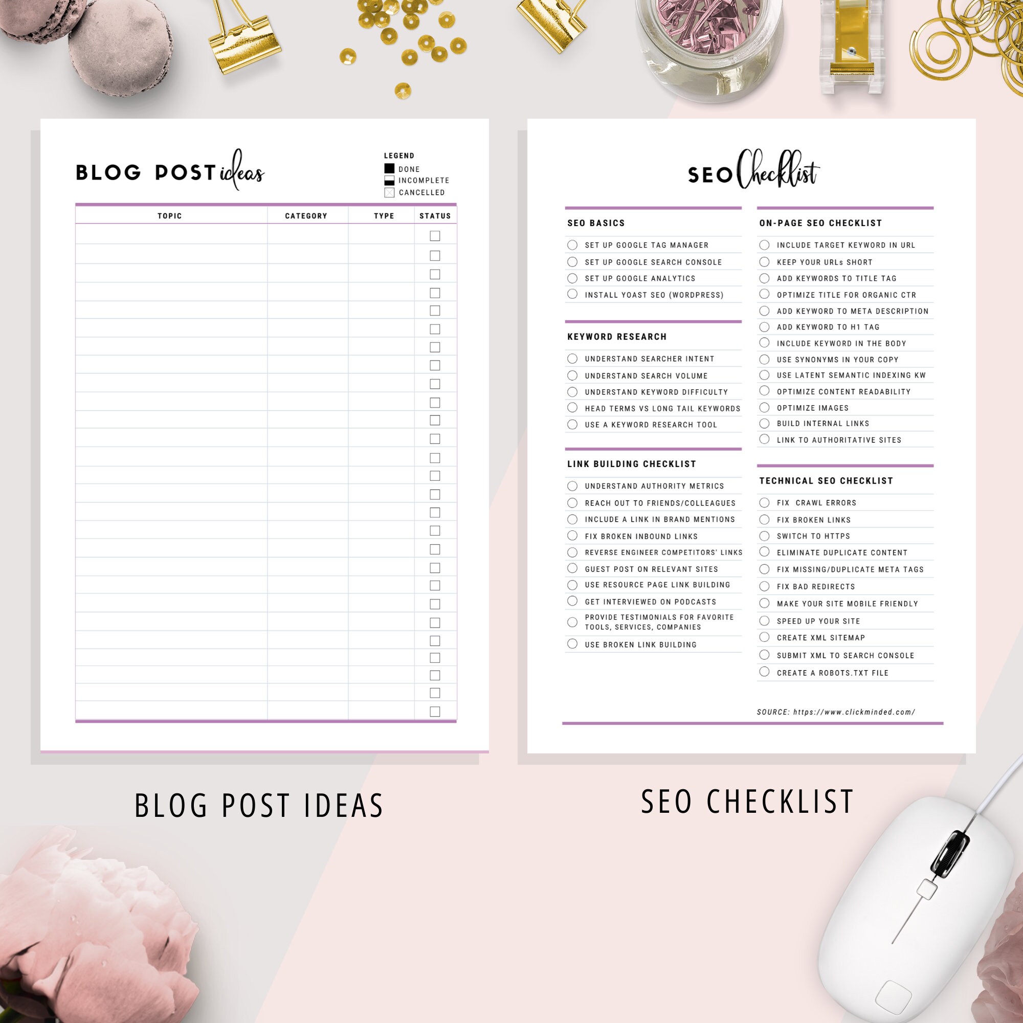 A4, Ultimate Blog Planner, Blogging Kit, Blogger Kit, Printable ...