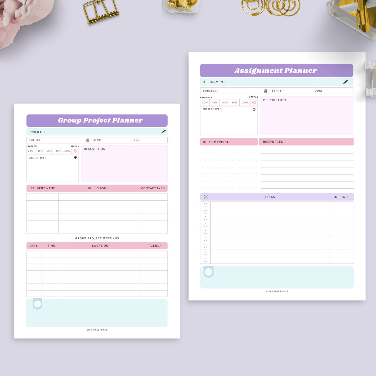 Cute Student Planner, Study Planner for College, School Planner ...