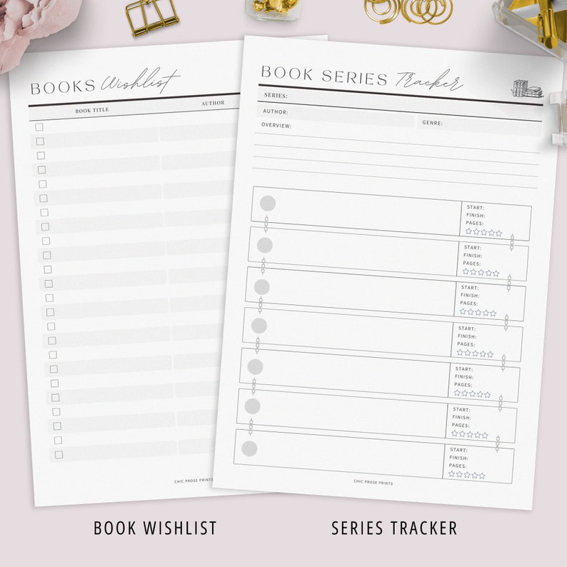 Printable Reading Journal, Book Tracker, Reading Planner, Book Review ...