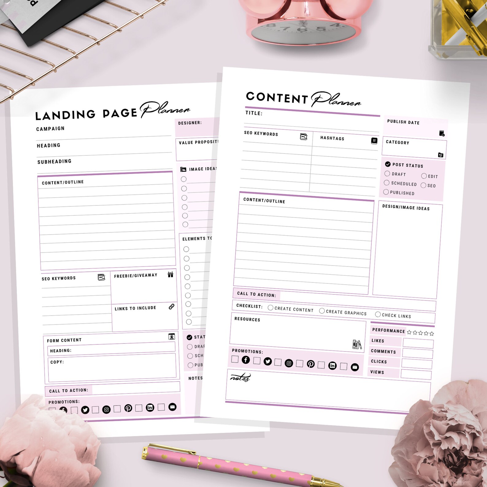 A4 Marketing Campaign Planner 33 Pages Marketing Campaign | Etsy