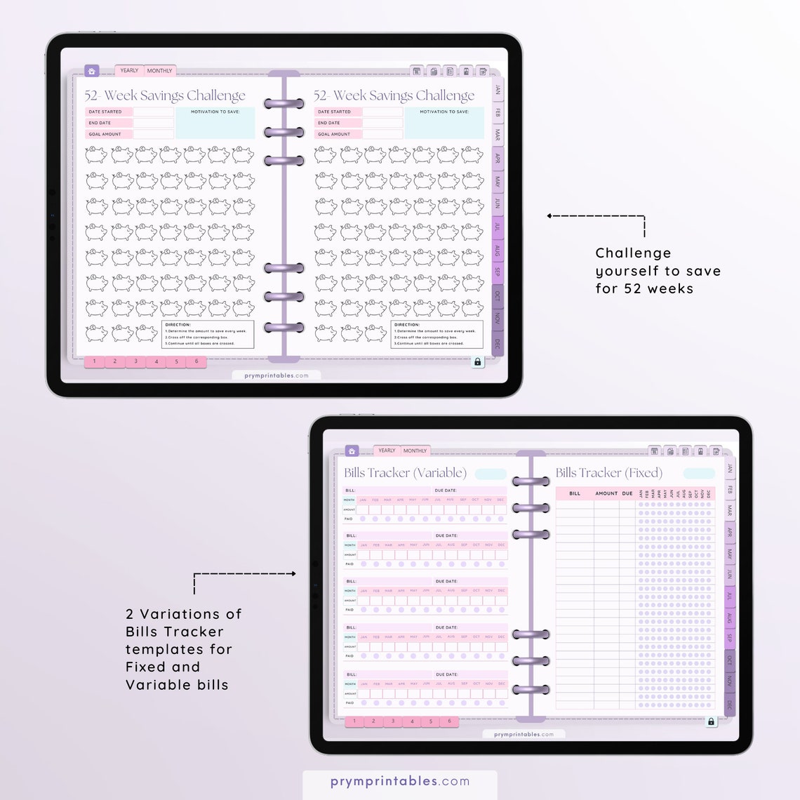 Digital Budget Planner Undated, Undated Finance Planner, Digital ...