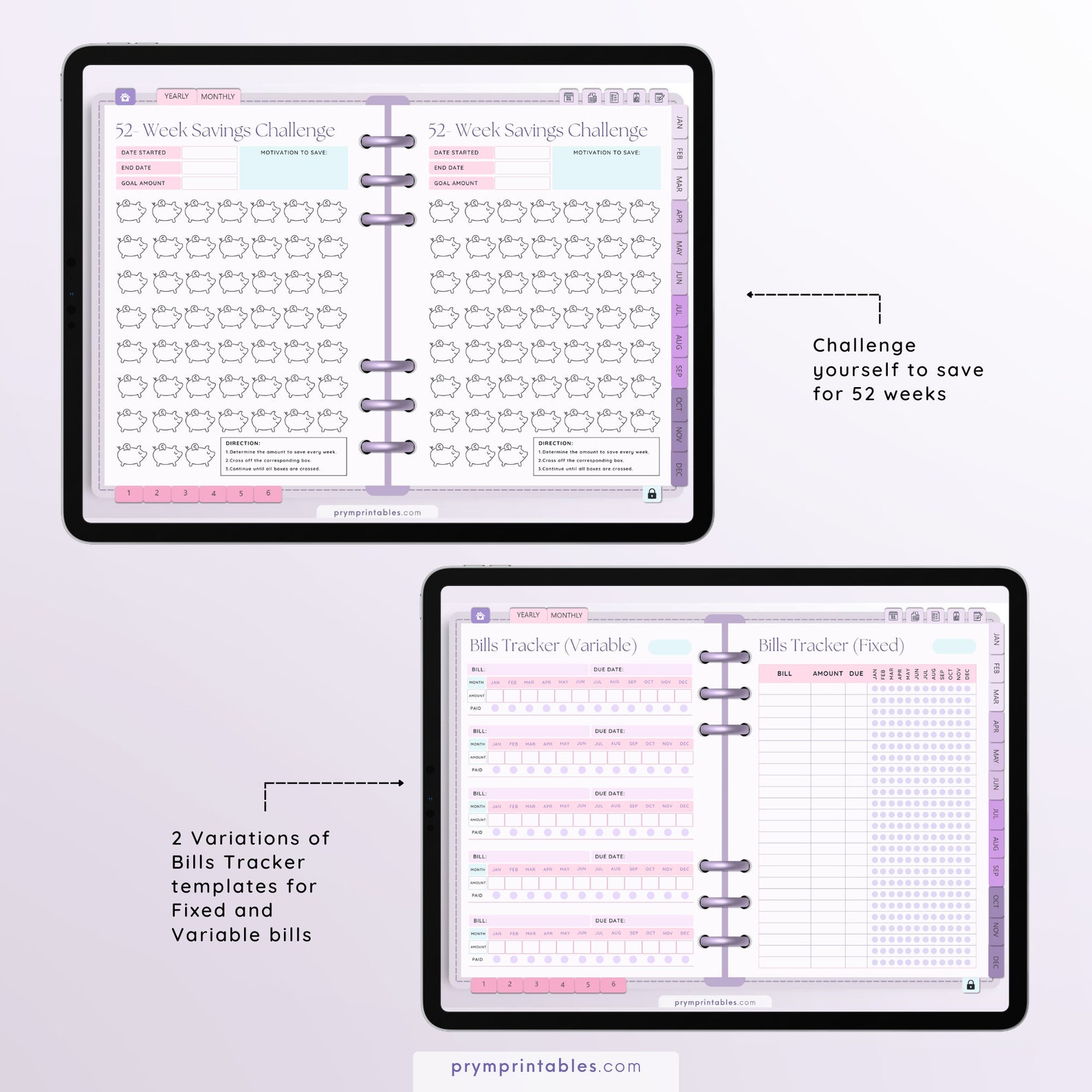 Digital Budget Planner Undated, Undated Finance Planner, Digital ...