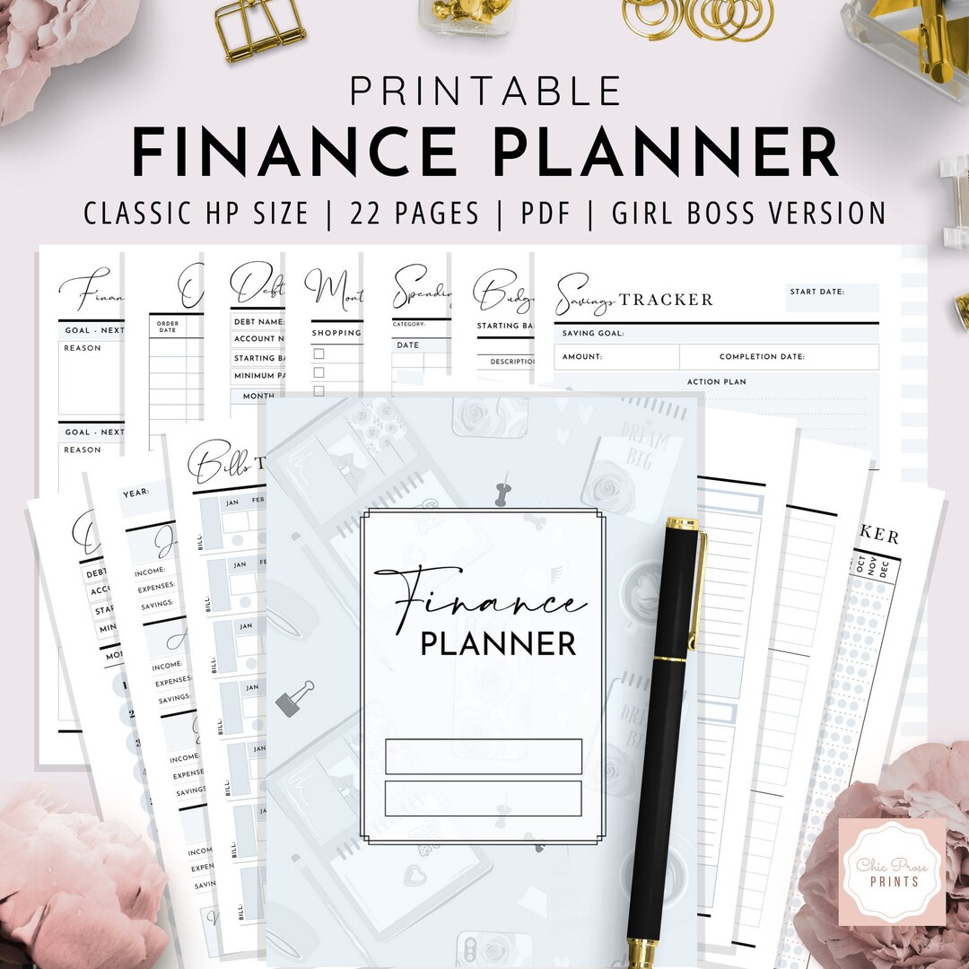 Classic HP, Printable Finance Planner | 22 Pages, Girl Boss Version ...