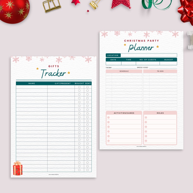 Printable Christmas Planner, Holiday Planner, Gift Planner, Christmas ...