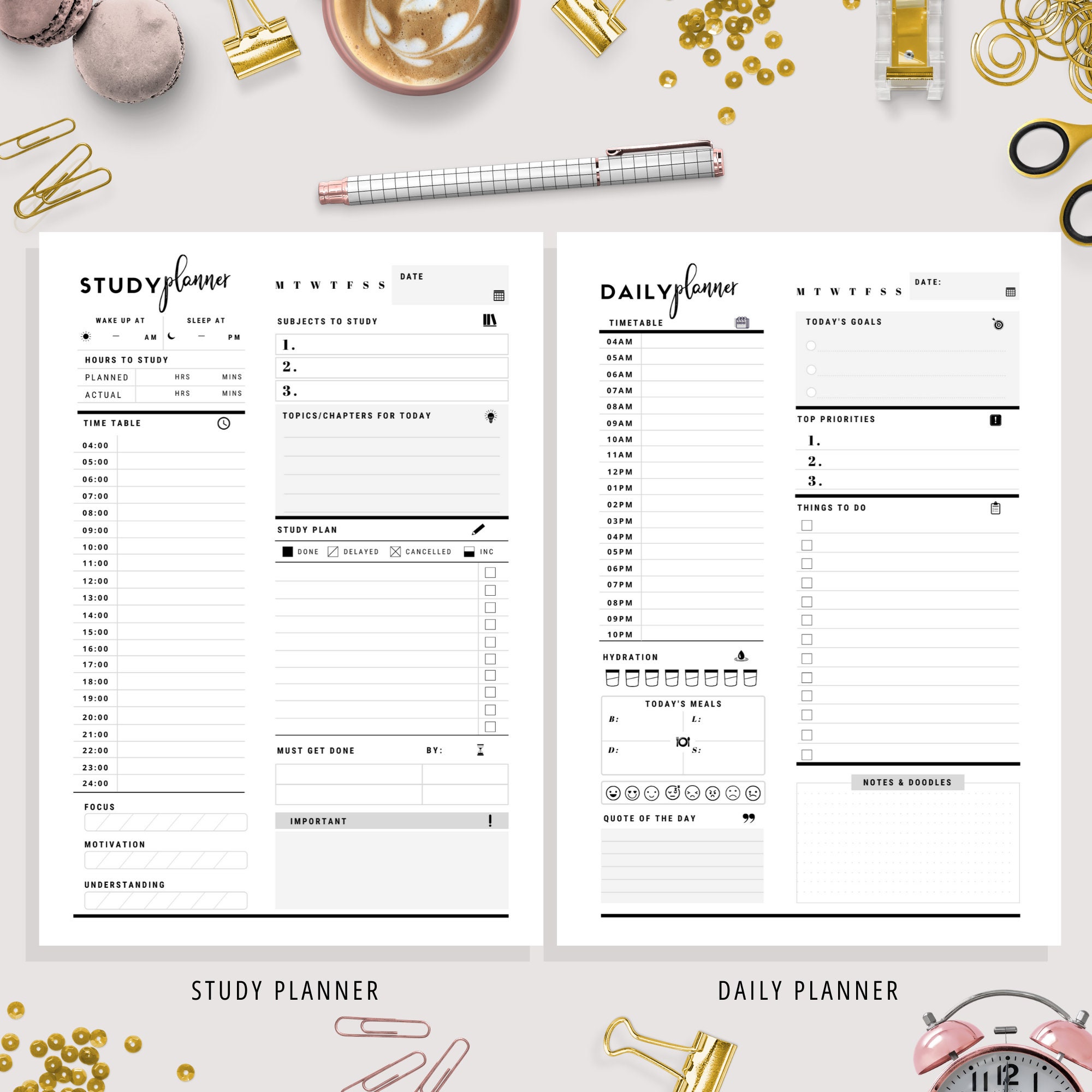 A4 Student Planner Printable Study Planner School Planner | Etsy