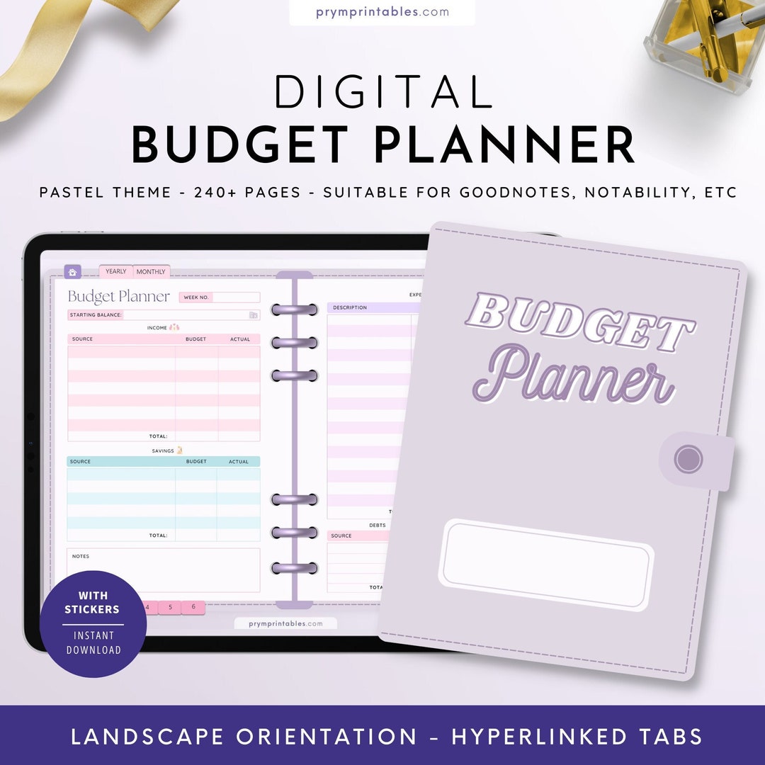 Digital Budget Planner Undated, Undated Finance Planner, Digital ...