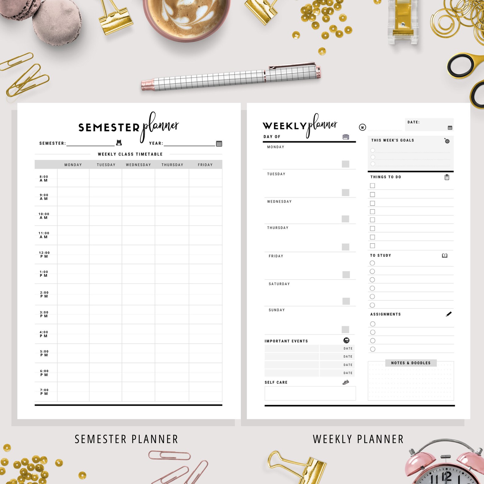 A4 Student Planner Printable Study Planner School Planner | Etsy