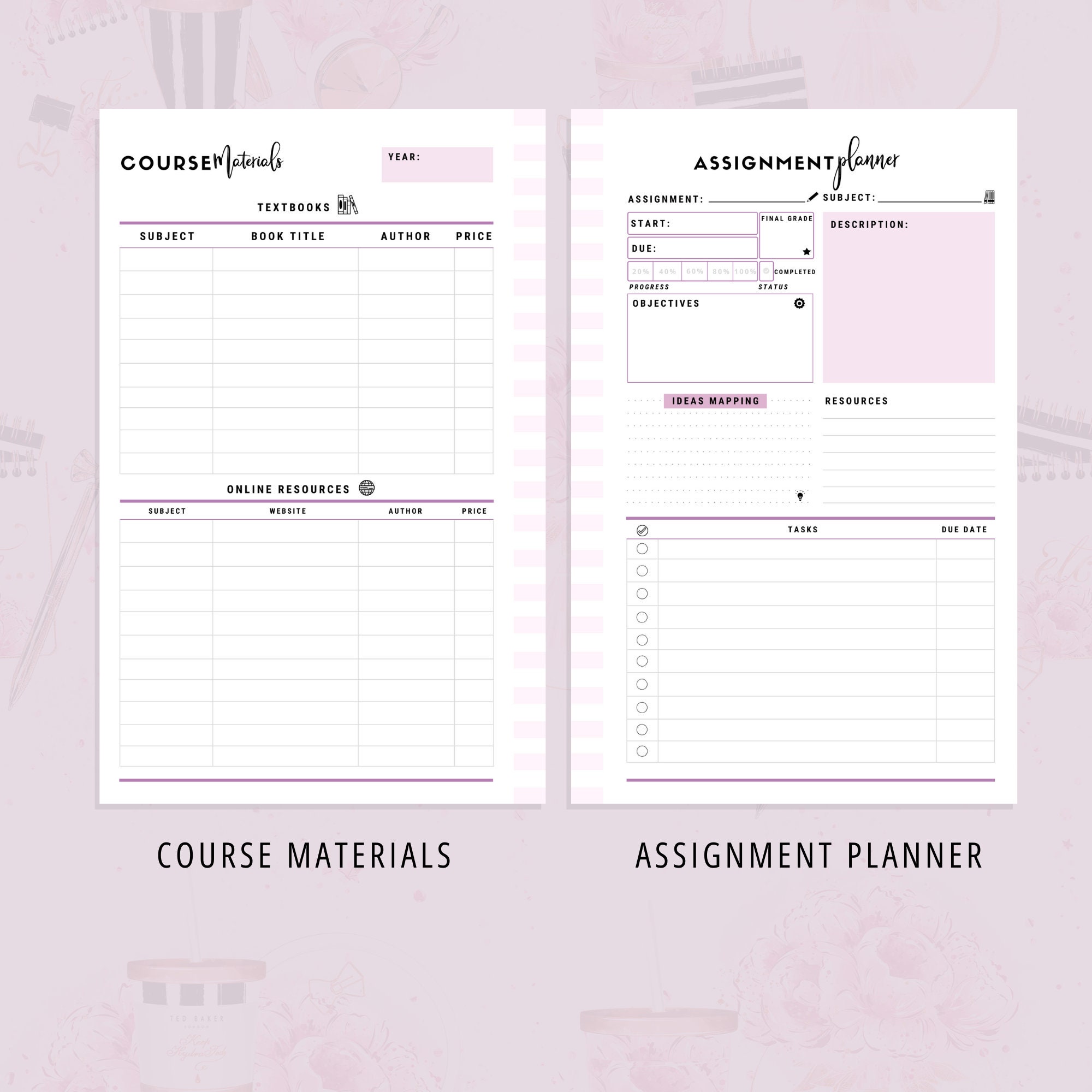 Mini HP Student Planner Printable Study Planner School | Etsy