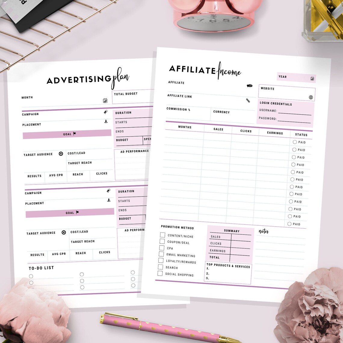 Ultimate Blog Planner, A4, A5, US Letter, Blogging Kit, Blogger Kit ...