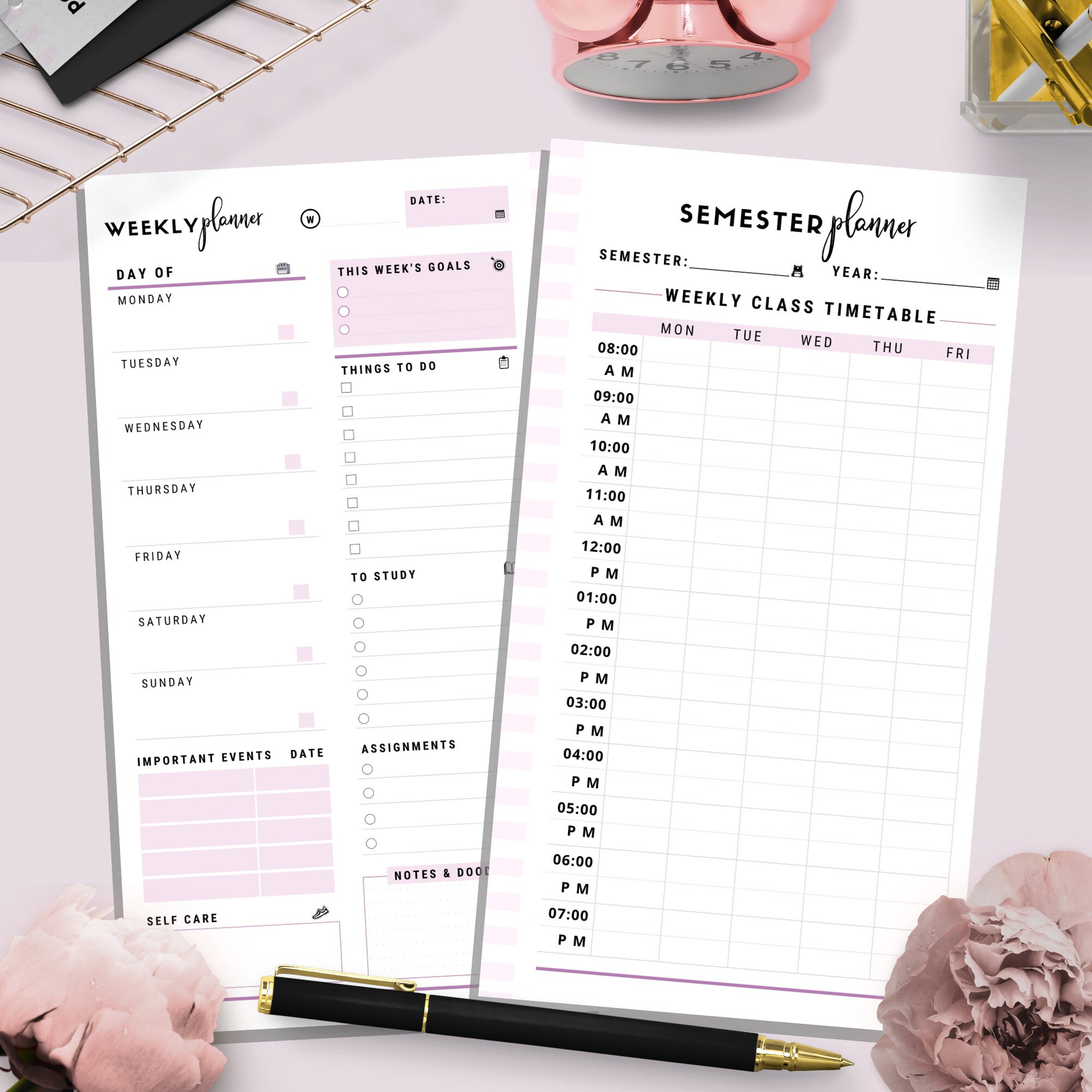 Personal, Student Planner Printable , Study Planner, School Planner ...