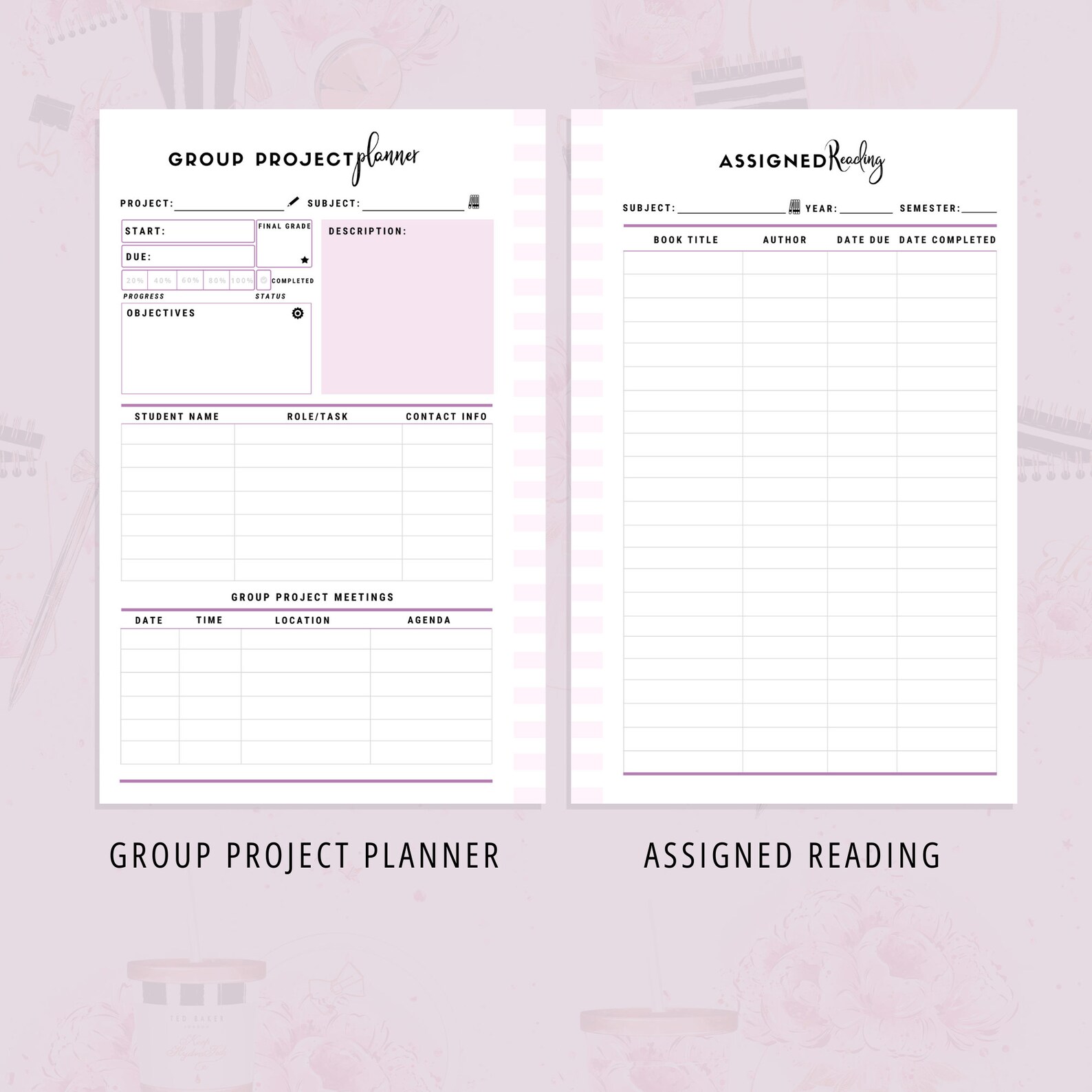 Mini HP Student Planner Printable Study Planner School | Etsy