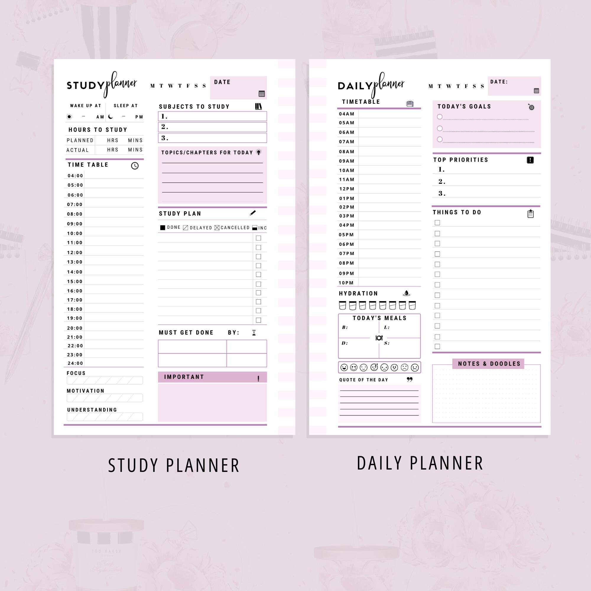 Mini HP Student Planner Printable Study Planner School | Etsy