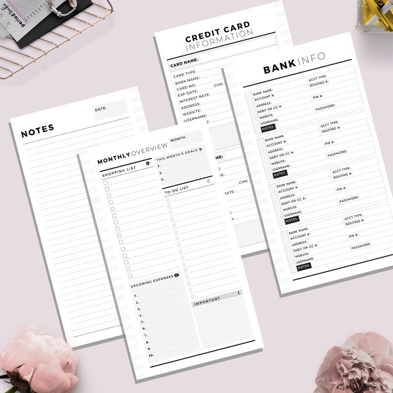 Budget Planner Printable Finance Tracker Finance Planner - Etsy