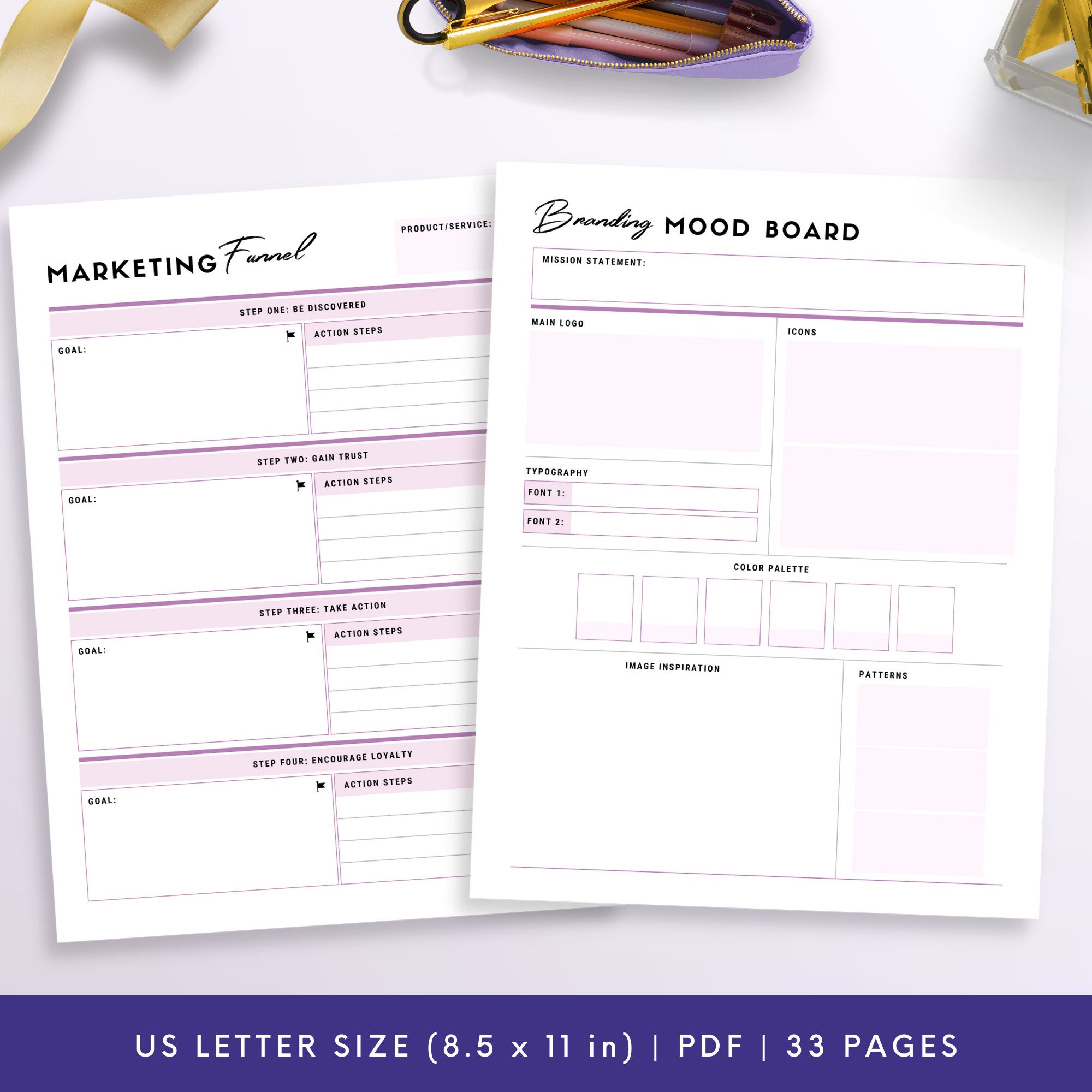 US Letter, Marketing Campaign Planner, 33 Pages, Marketing Campaign ...